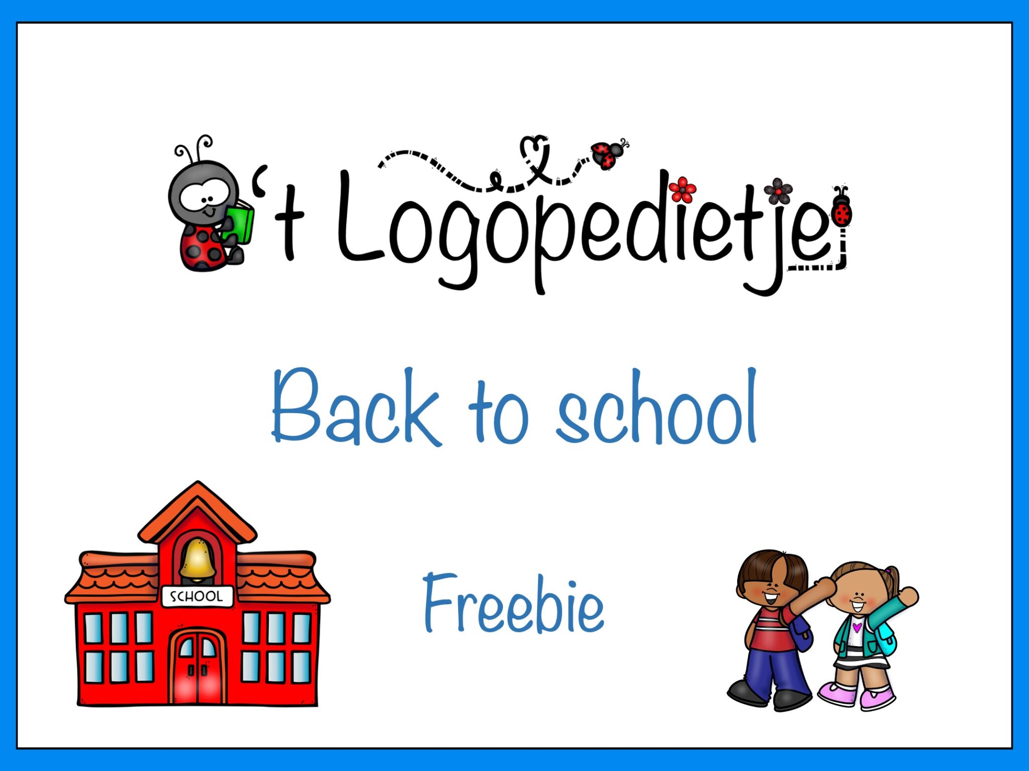 Freebie: Back to School - 't Logopedietje